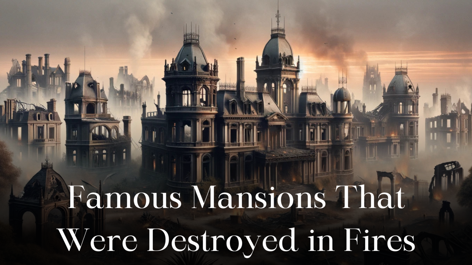 Famous Mansions That Were Destroyed by Fires - Lost Mansions