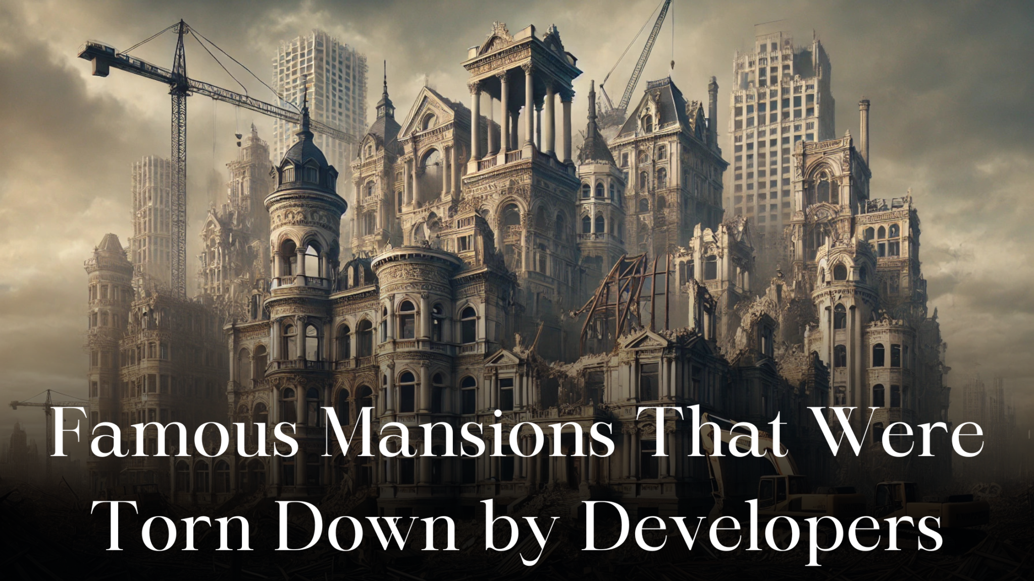 Famous Mansions That Were Torn Down by Developers - Lost Mansions